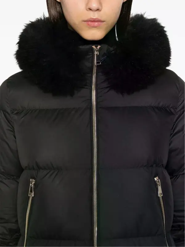 Moncler Fur-trimmed Hooded Parka Coat