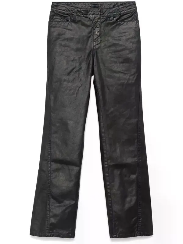 MUGLER Wax-effect Straight-leg Trousers