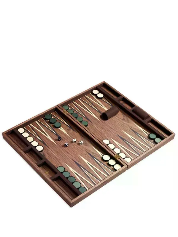 L'Objet Matis Wood Backgammon Set