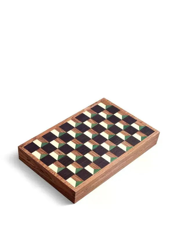 L'Objet Matis Wood Backgammon Set