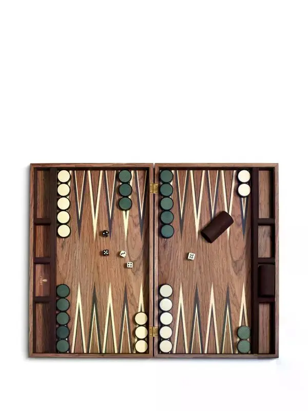 L'Objet Matis Wood Backgammon Set
