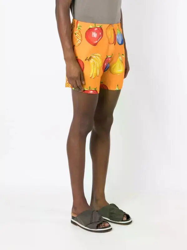 AMIR SLAMA Fruit-print Elasticated-waistband Shorts