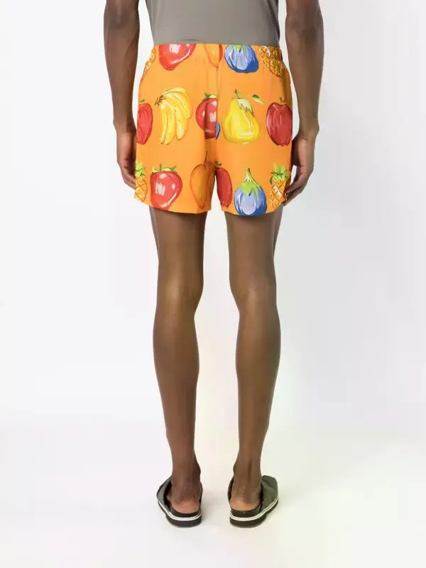 AMIR SLAMA Fruit-print Elasticated-waistband Shorts