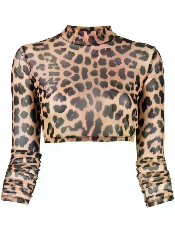 Philipp Plein Leopard-print Cropped Top