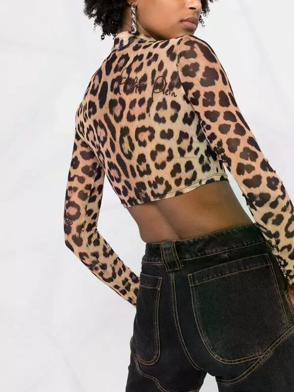Philipp Plein Leopard-print Cropped Top