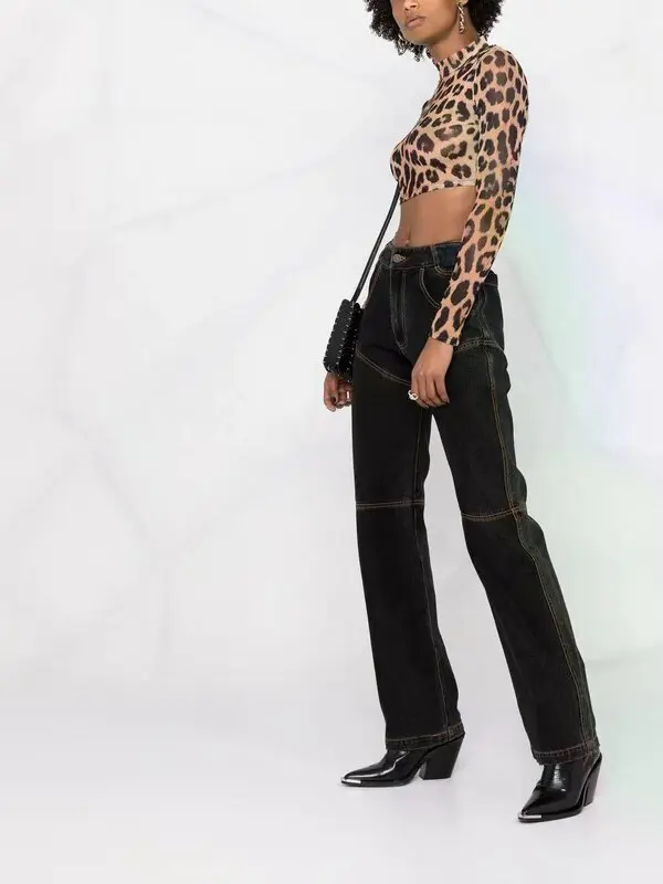 Philipp Plein Leopard-print Cropped Top