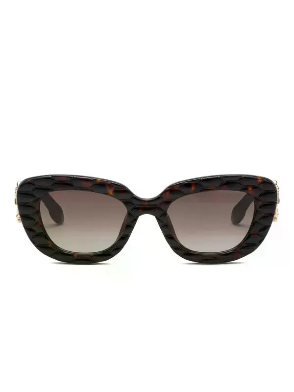 Roberto Cavalli Quilted-frame Sunglasses - Brown