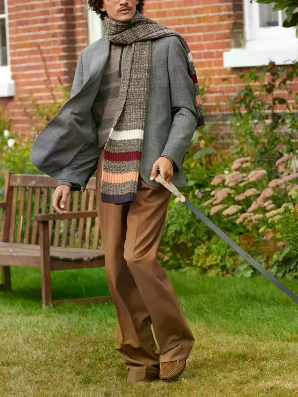 Paul Smith Wool Straight Trousers - Brown