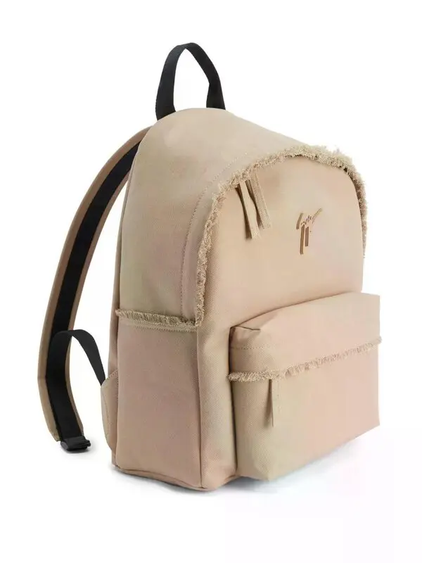 GIUSEPPE ZANOTTI Logo-plaque Backpack - Neutrals