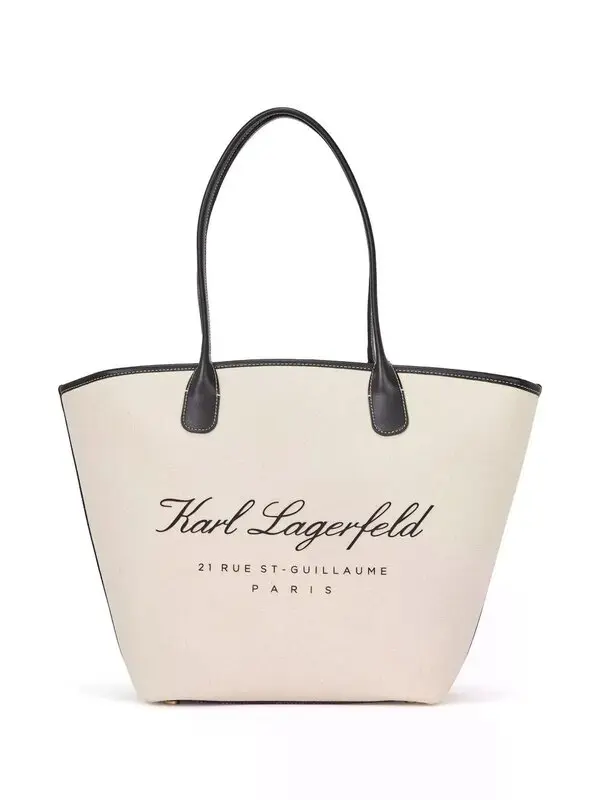 Karl Lagerfeld Hotel Karl Canvas Tote Bag