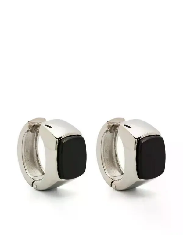 LANVIN Gemstone Cushion Cufflinks - Silver