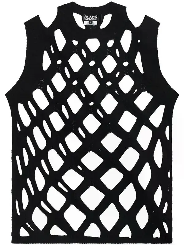 Comme Des Garçons Open-knit Long-sleeve Top