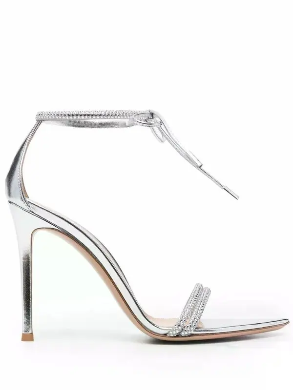 GIANVITO ROSSI Montecarlo 105mm Sandals - Silver