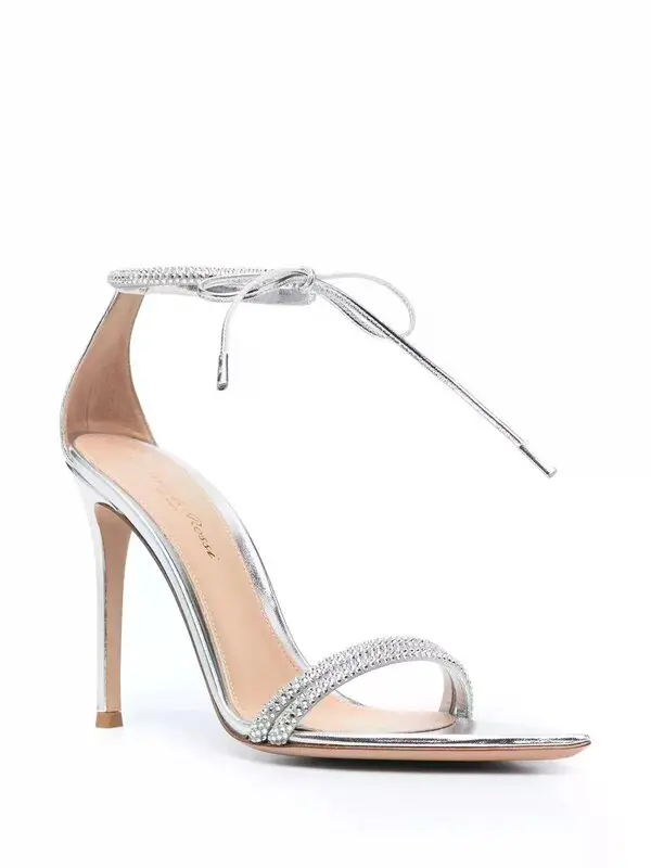 GIANVITO ROSSI Montecarlo 105mm Sandals - Silver
