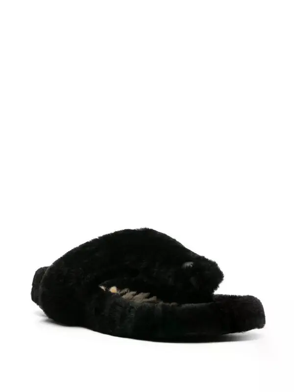 Loewe Ease Shearling Flip Flops