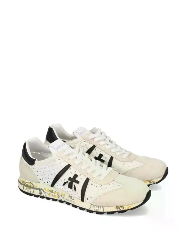 Premiata Lucy Suede-panel Sneakers - Neutrals