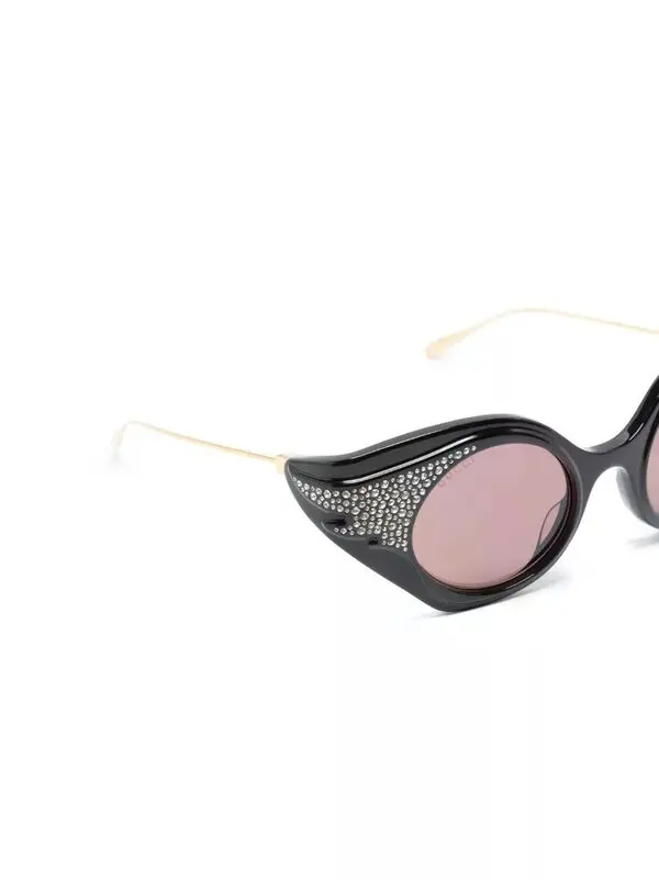 Gucci Crystal-embellished Cat-eye Sunglasses