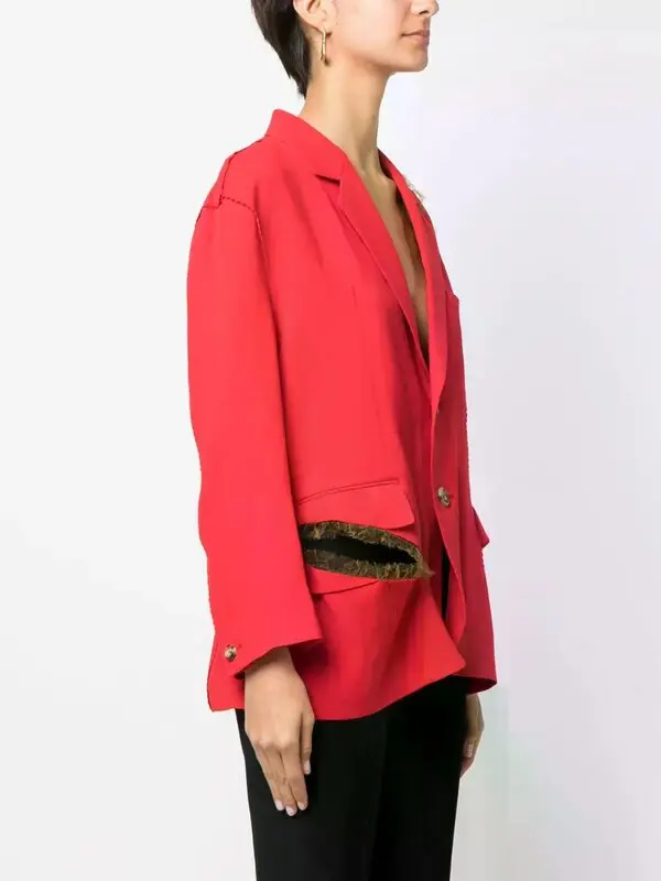 Undercover Distressed Tulle-trimmed Blazer