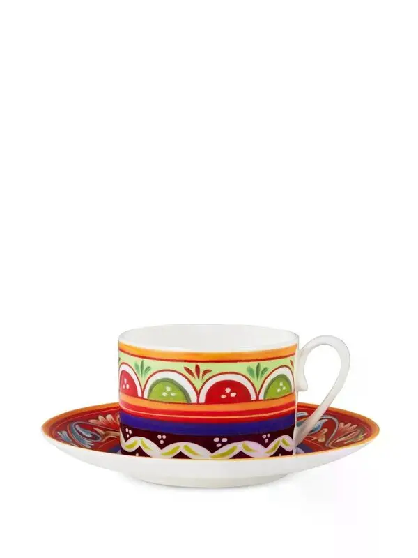 Dolce & Gabbana Geometric-pattern Porcelain Tea-set