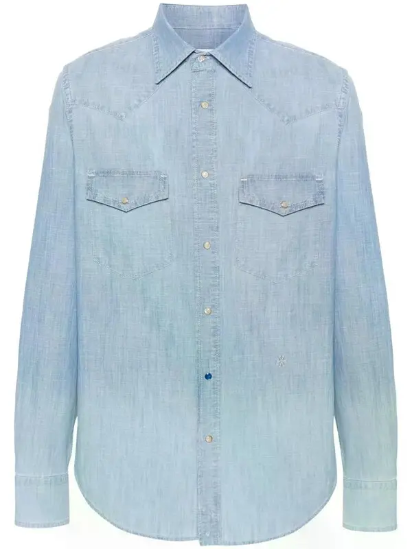 Jacob Cohen Logo-embroidered Denim Shirt