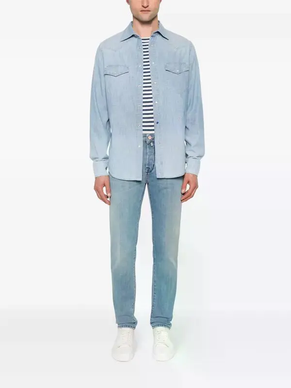 Jacob Cohen Logo-embroidered Denim Shirt
