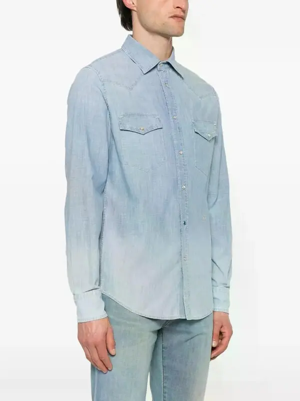 Jacob Cohen Logo-embroidered Denim Shirt