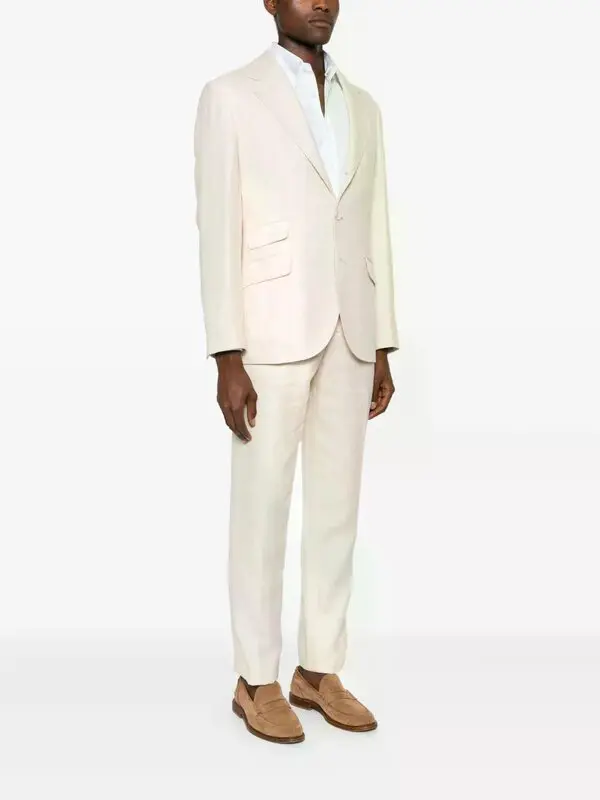 Brunello Cucinelli Single-breasted Linen-blend Suit - Neutrals