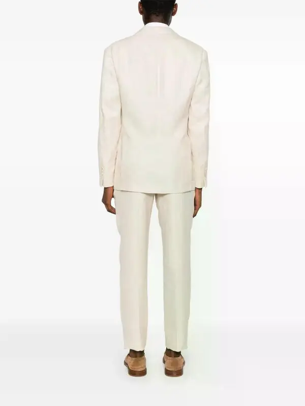 Brunello Cucinelli Single-breasted Linen-blend Suit - Neutrals