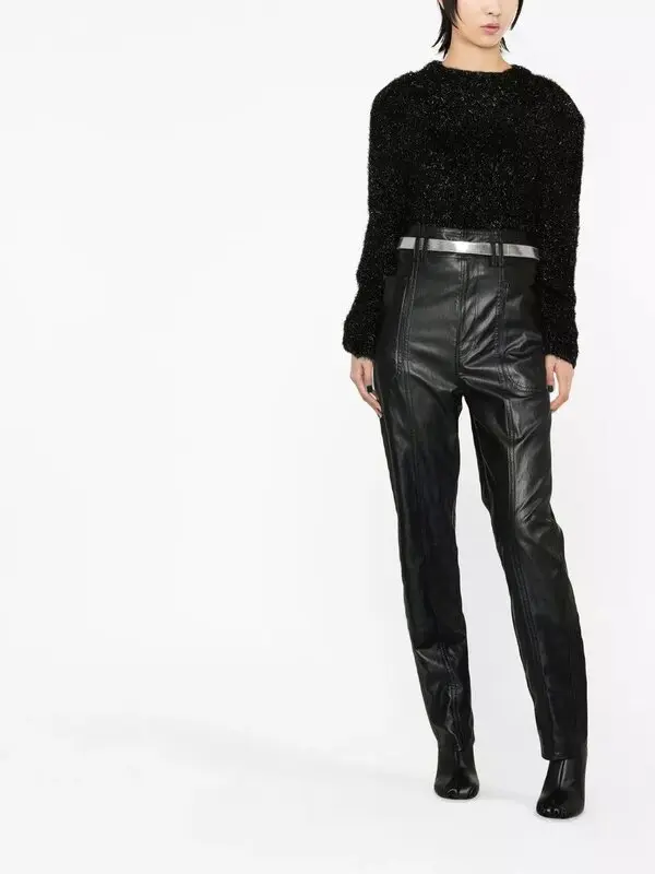Alberta Ferretti Glittered Puff-sleeved Jumper
