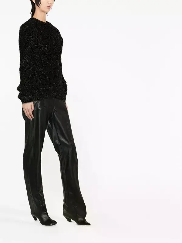 Alberta Ferretti Glittered Puff-sleeved Jumper