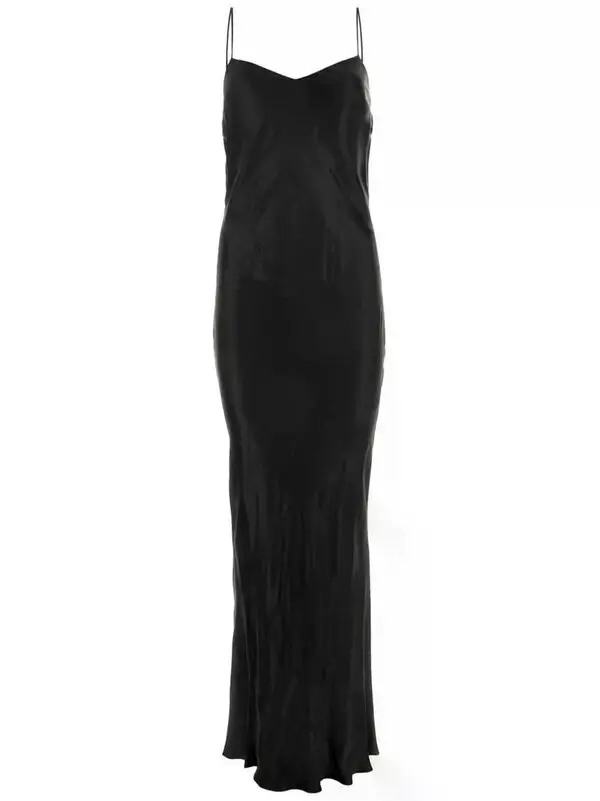 Saint Laurent Cowl-effect Silk Slip Dress