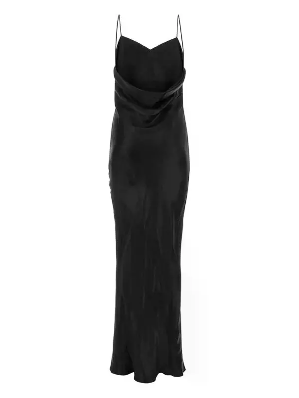 Saint Laurent Cowl-effect Silk Slip Dress