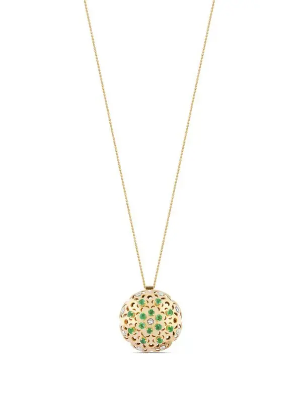 OFFICINA BERNARDI 18kt Yellow Damasco Emerald Necklace - Gold