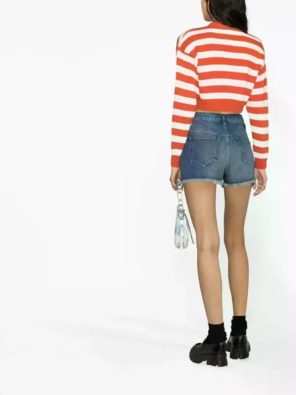Kenzo Striped Cropped Cardigan