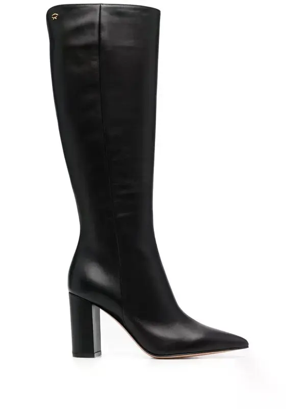 GIANVITO ROSSI 90mm Point-toe Leather Boots