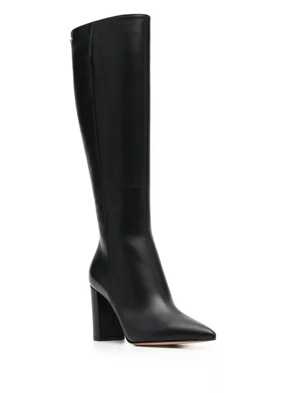 GIANVITO ROSSI 90mm Point-toe Leather Boots
