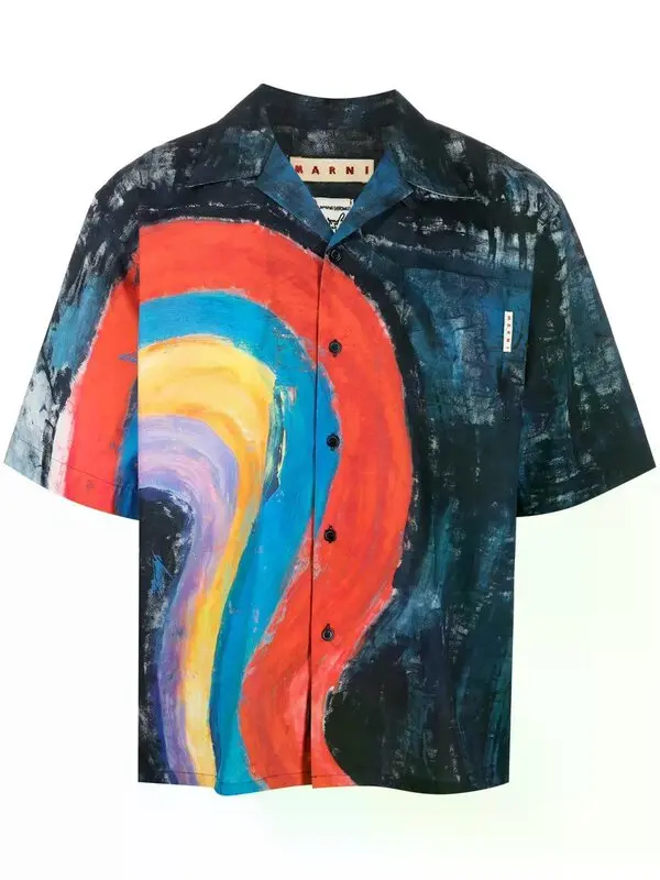 Marni Abstract-print Cotton Shirt