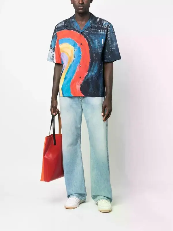 Marni Abstract-print Cotton Shirt