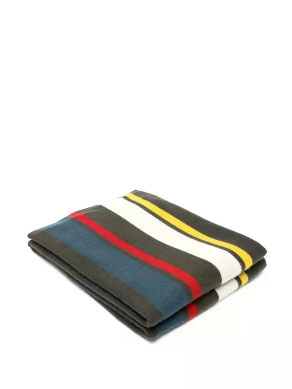 Frenckenberger Striped Cashmere Blanket - Brown