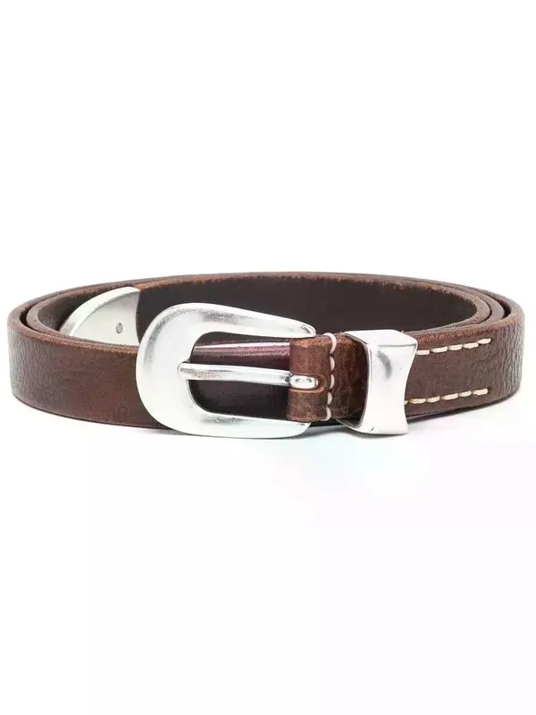 Our Legacy Leather Buckle Belt - Brown