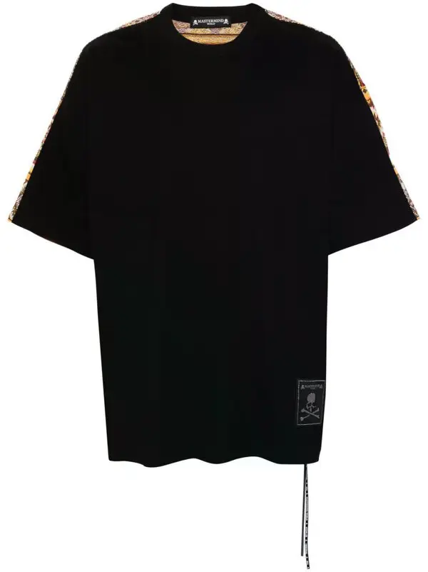 MASTERMIND WORLD Logo-patch Striped Cotton T-shirt