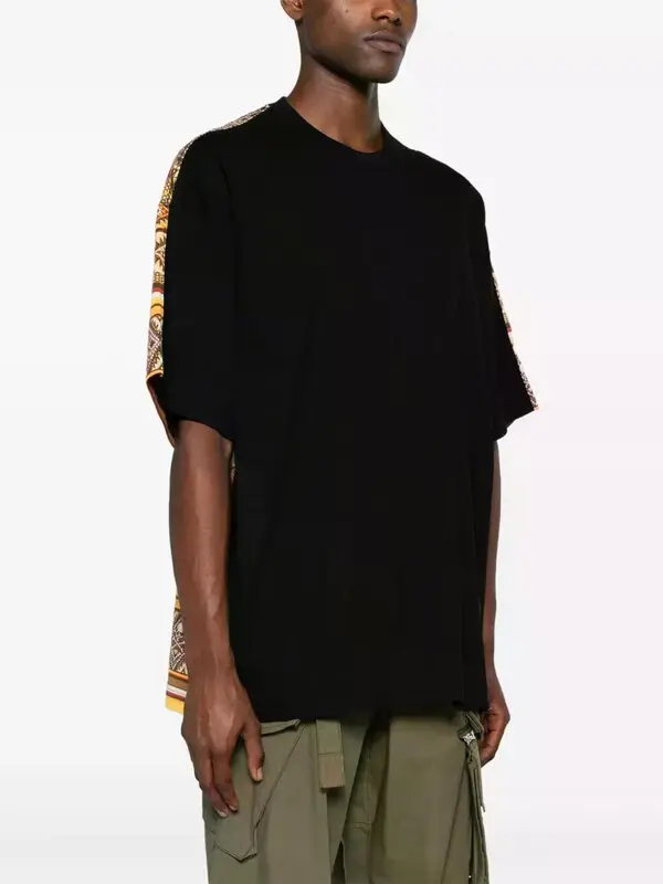 MASTERMIND WORLD Logo-patch Striped Cotton T-shirt