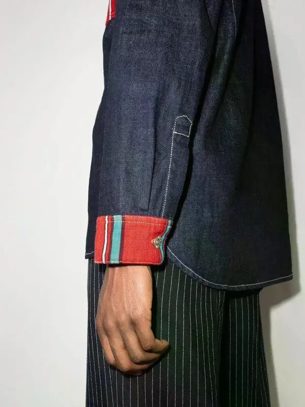 WALES BONNER Cotonou Patch Pocket Denim Shirt