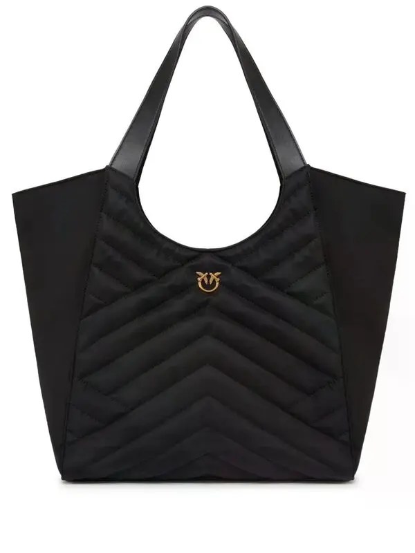 Pinko Quilted Tote Bag With Love Birds Buckle