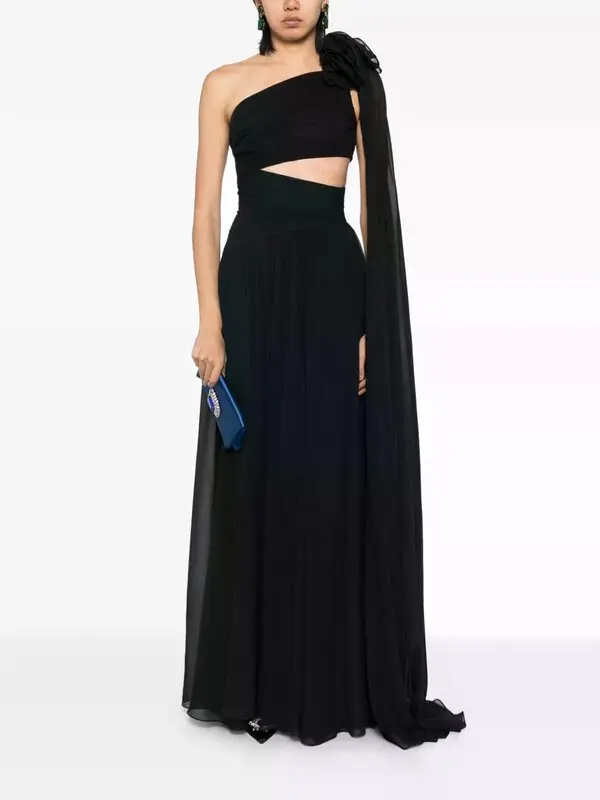 Elie Saab Asymmetric Silk Gown