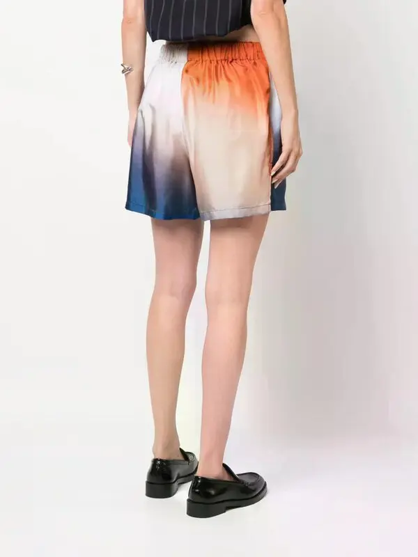Gauchère Gradient-effect Elasticated-waist Shorts