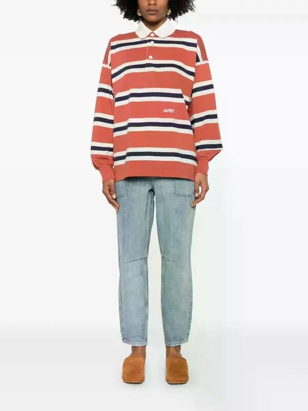 AUTRY Striped Polo Shirt