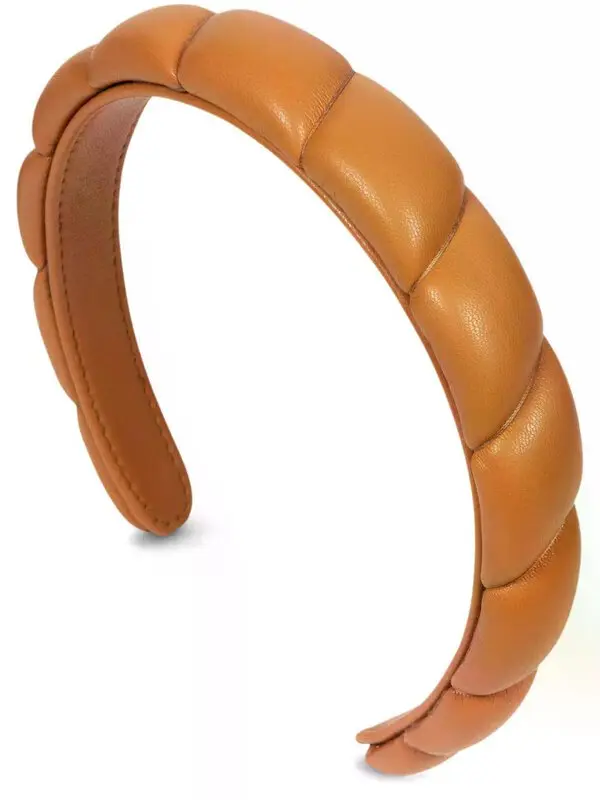 JENNIFER BEHR Hadley Quilted Headband - Brown