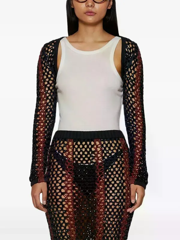DIOTIMA Gala Crystal-embellished Mesh Shrug