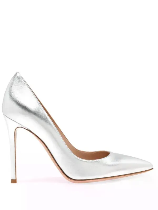 GIANVITO ROSSI Tone Stiletto Heel Pumps - Silver